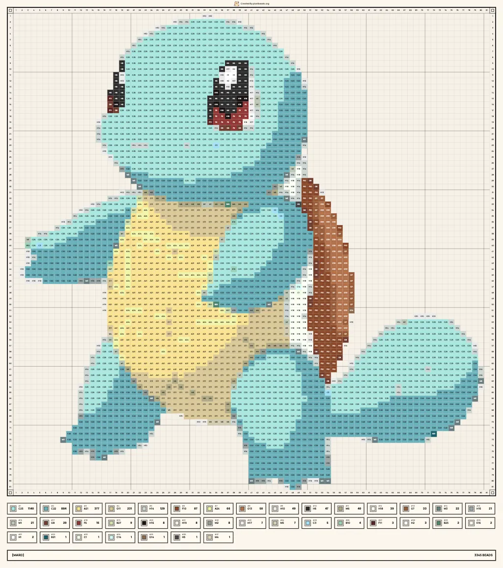 Small Squirtle Perler Bead Pattern Craft Idea | Pixelbeads