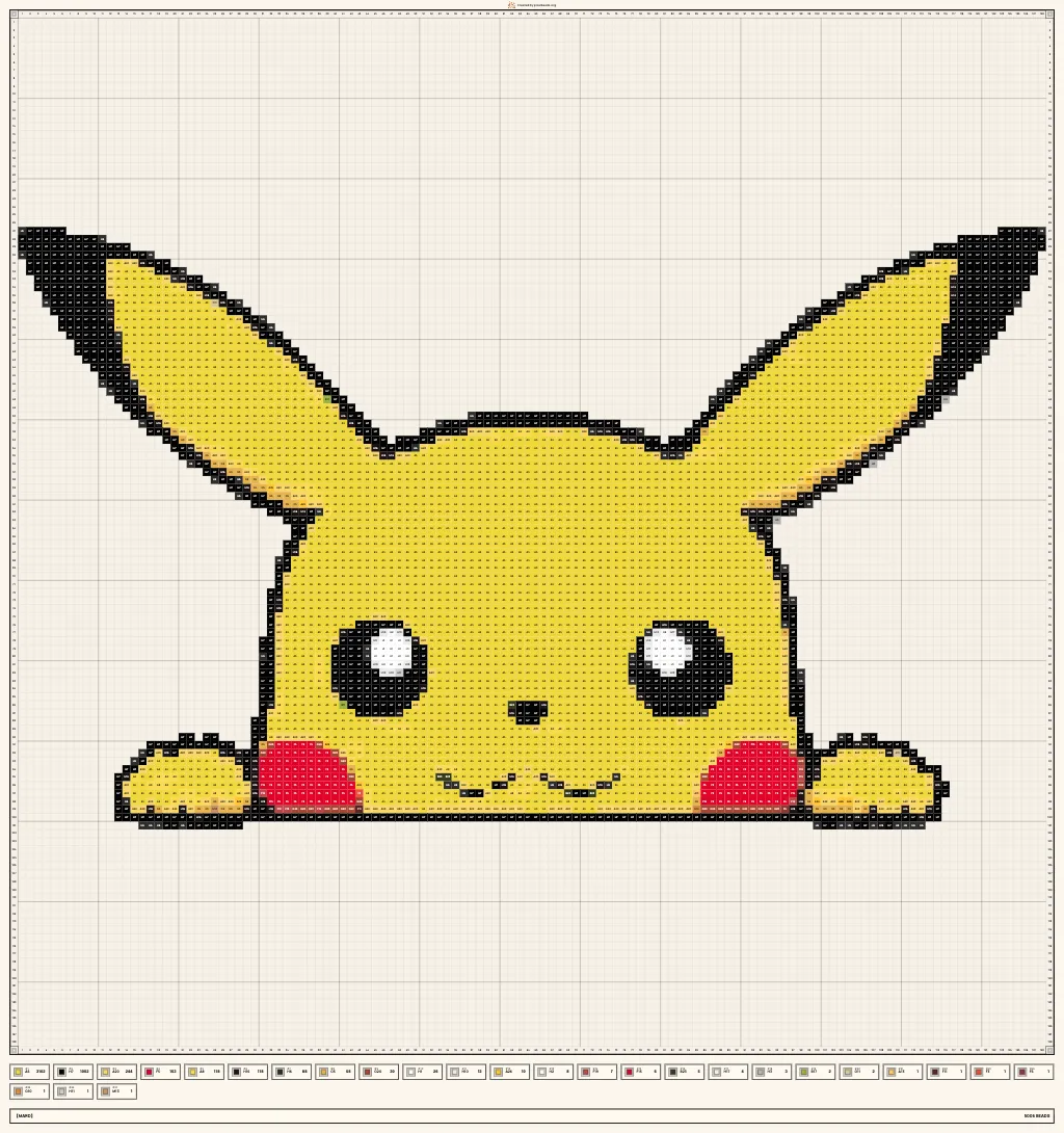 Cute Pikachu Perler Bead Pattern Gift Idea | Pixelbeads