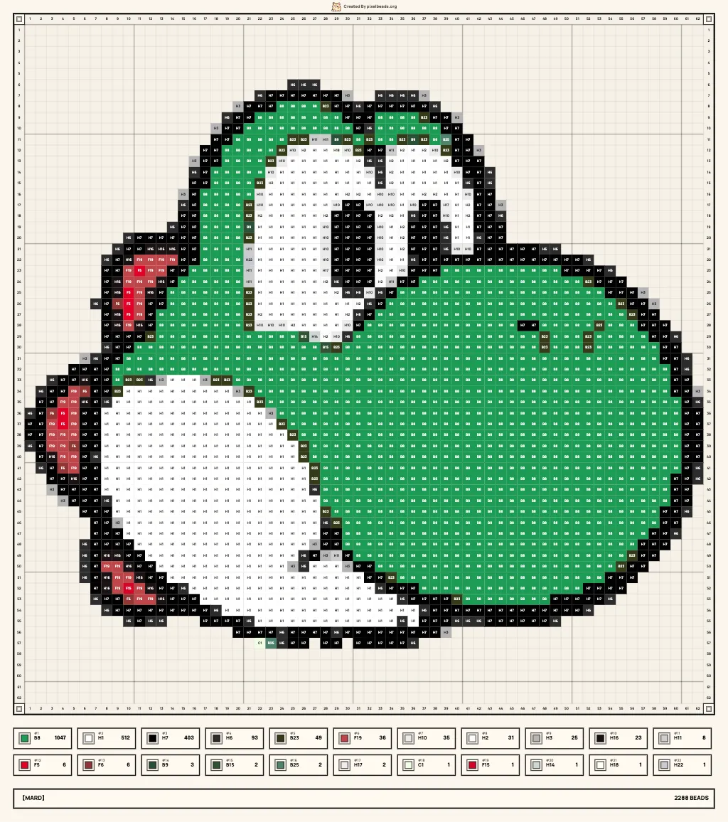Yoshi Perler Bead Pattern for Game | Pixelbeads